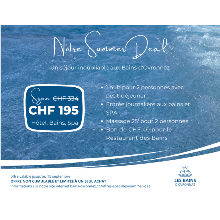 Bains thermaux, hôtel, spa et wellness à Ovronnaz | Valais Suisse